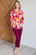 Magic Ankle Crop Skinny Pants in Wine – AddiBray