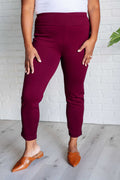 Magic Ankle Crop Skinny Pants in Wine – AddiBray